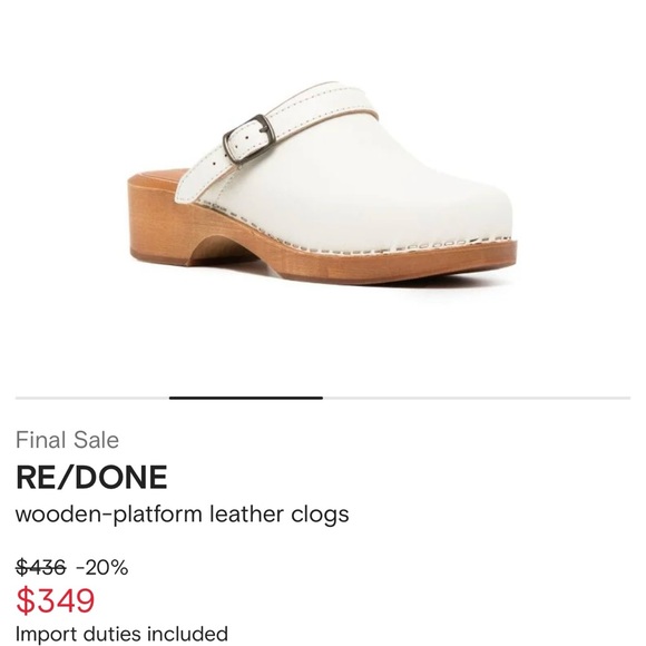 Re/Done | Shoes | Nwt Redone Leather Clogs | Poshmark